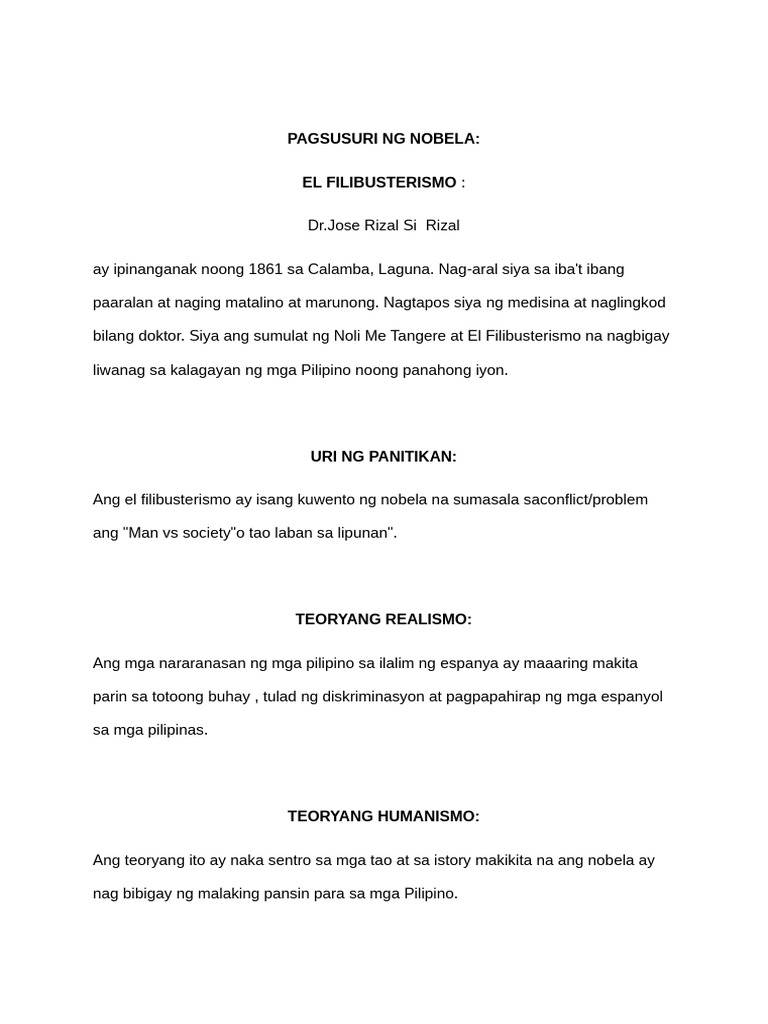 Filipino Nobela | PDF
