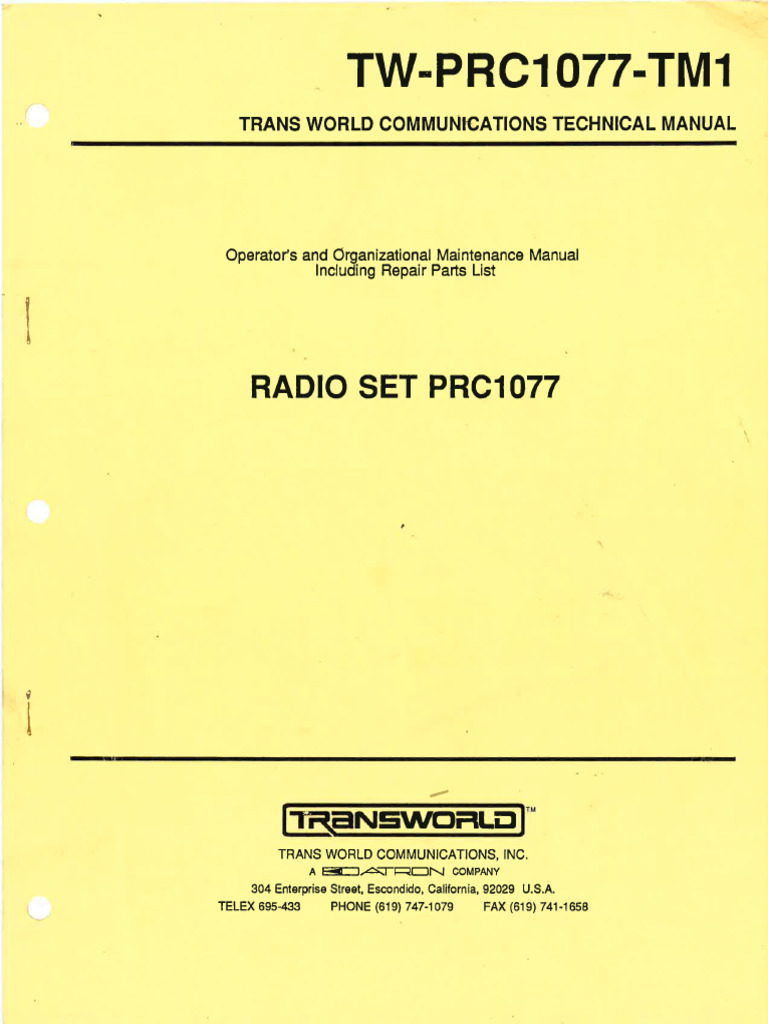 An PRC 1077 Serv1 | PDF