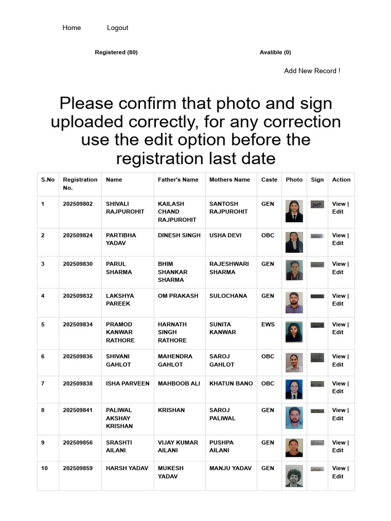 LL.M Part 1 Registration No List 2024-25 | PDF