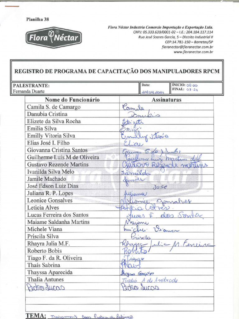 Treinamento de BPF 04-2024 MI | PDF