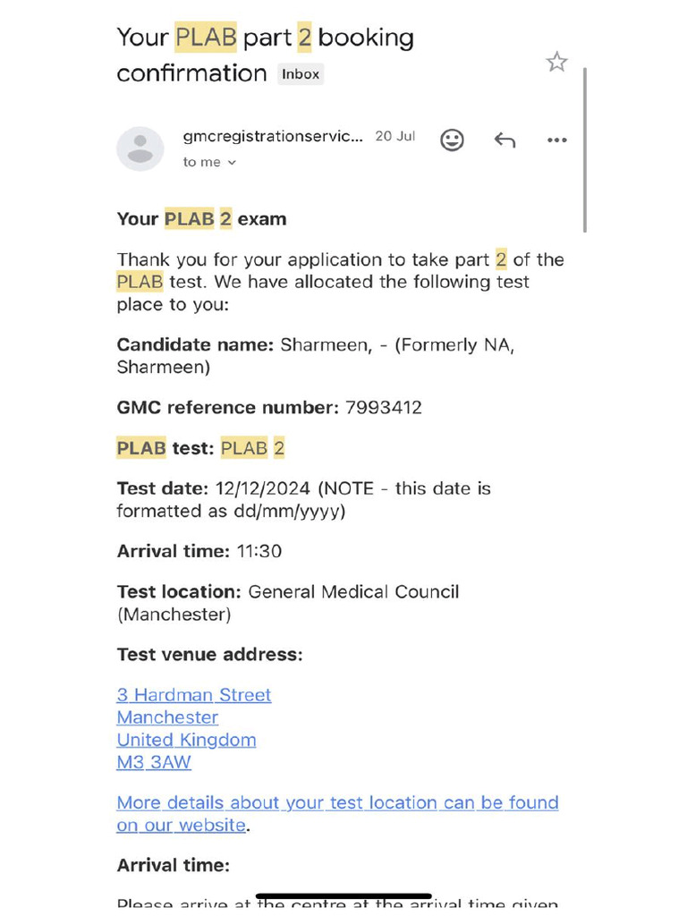 PLAB 2 Flight Booking | PDF