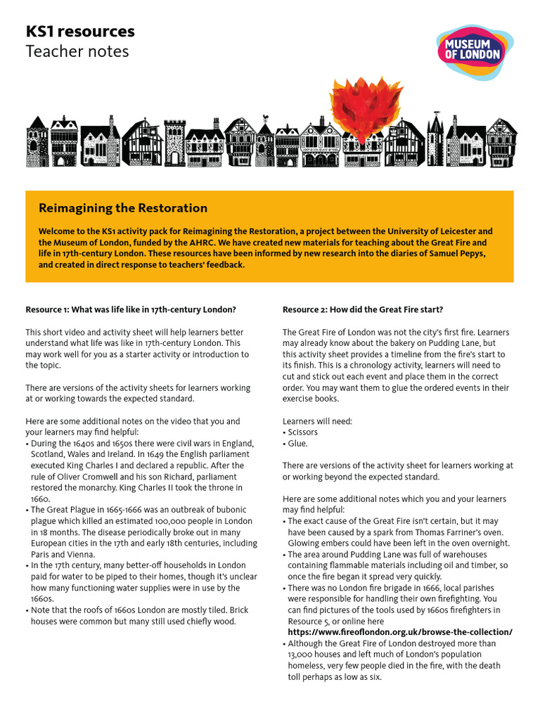 lr-fire-teacher-notes | PDF | Samuel Pepys
