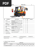 MHE Checklist | PDF | Forklift | Elevator