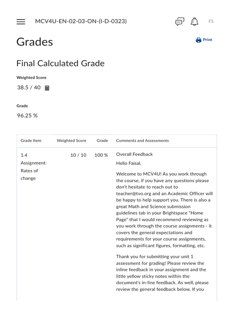 Grades - MCV4U-EN-02-03-ON - (I-D-0323) - Tvo | PDF | Derivative ...