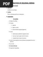 Inguinal Hernia Examination Guide | PDF