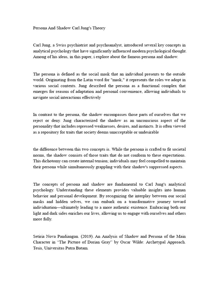 Persona and Shadow | PDF