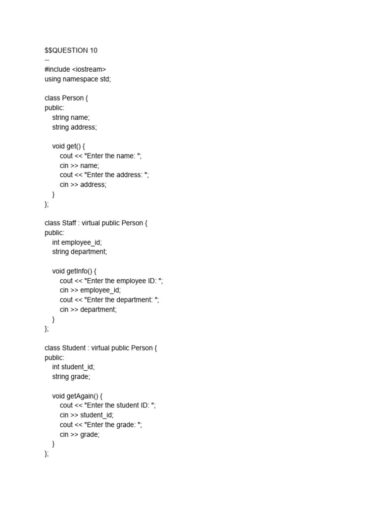 LAB Assignment5 Solutions | PDF | Namespace | Computer Programming