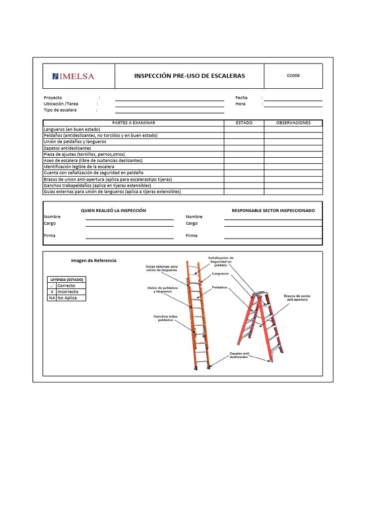 CC006 - Check List Escaleras | PDF