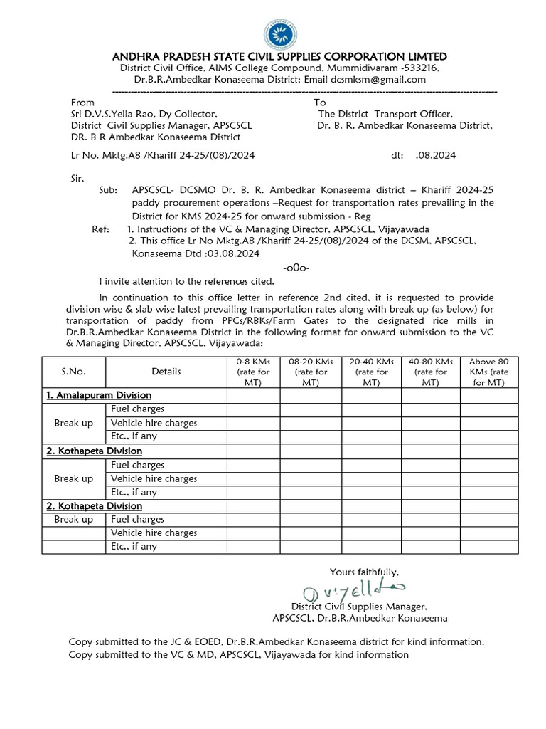 LETTER To DTO 12 08 2024 For DTC Rates | PDF | Science & Mathematics