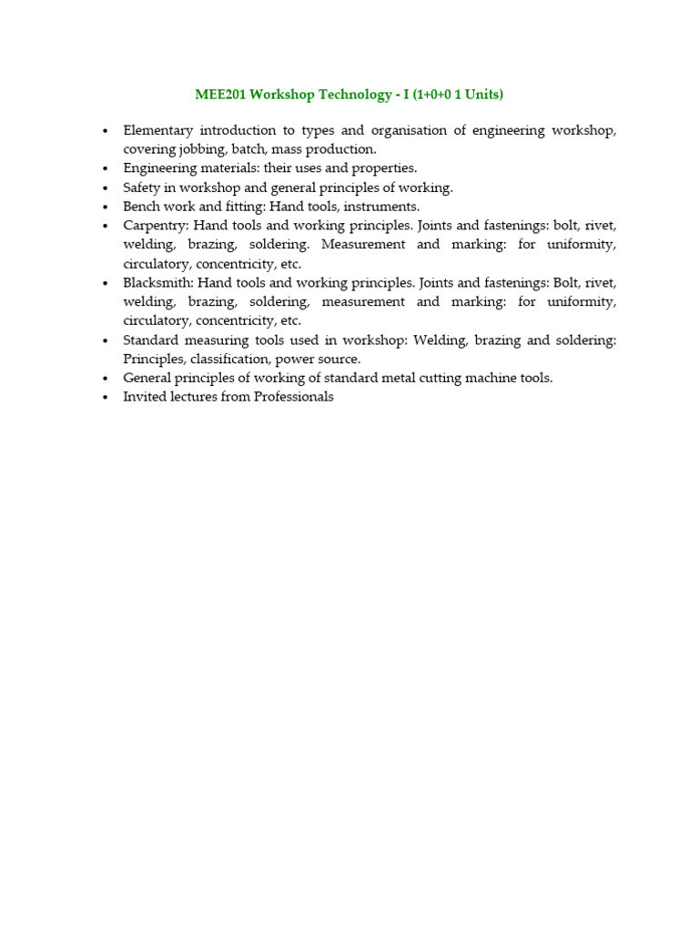 Workshop Technology | PDF | Art | Technology & Engineering