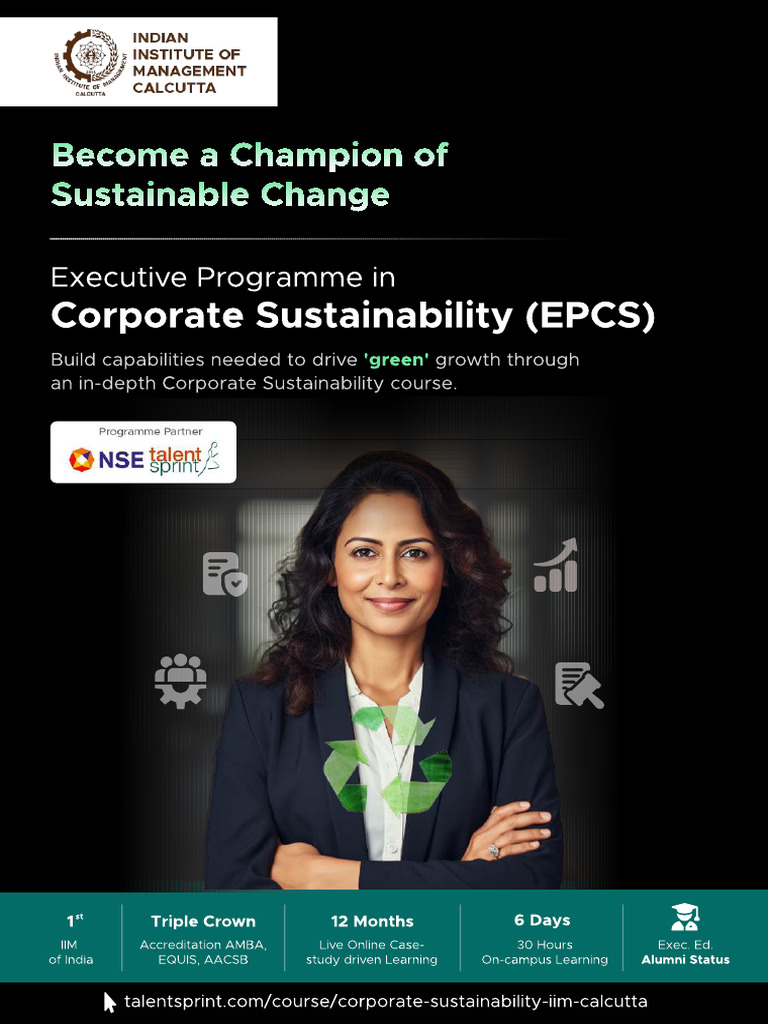 IIM Calcutta Executive Program in Sustainability | PDF | Sustainability ...