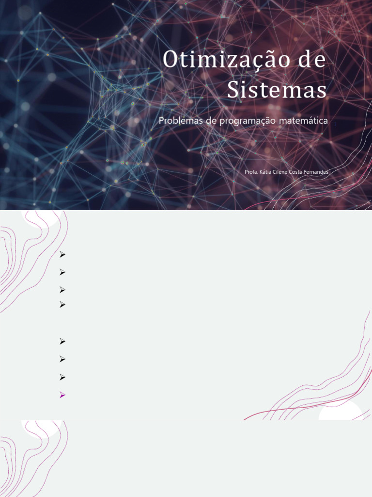 Slides 1 1 Modelo Programação 2024 2 | PDF | Otimização matemática ...