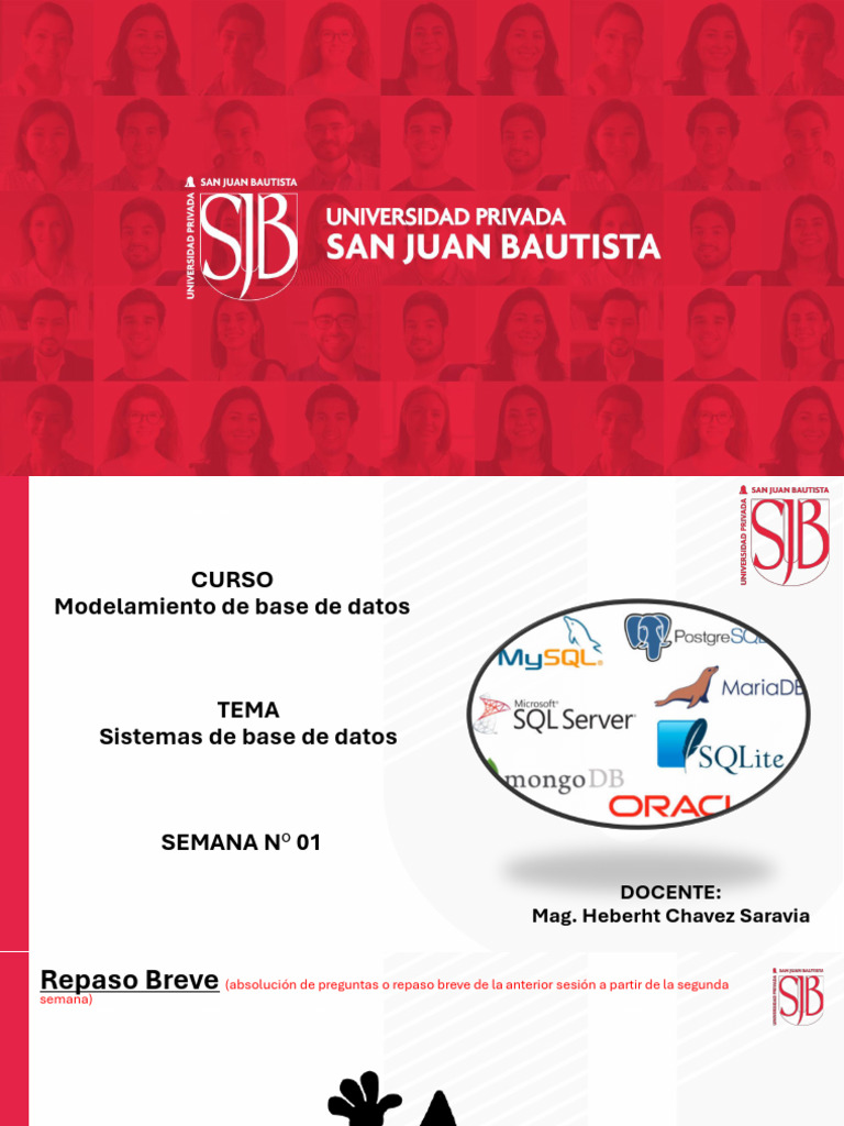 Sesión #01 - Modelamiento de Base de Datos | PDF | Bases de datos | Archivo de computadora