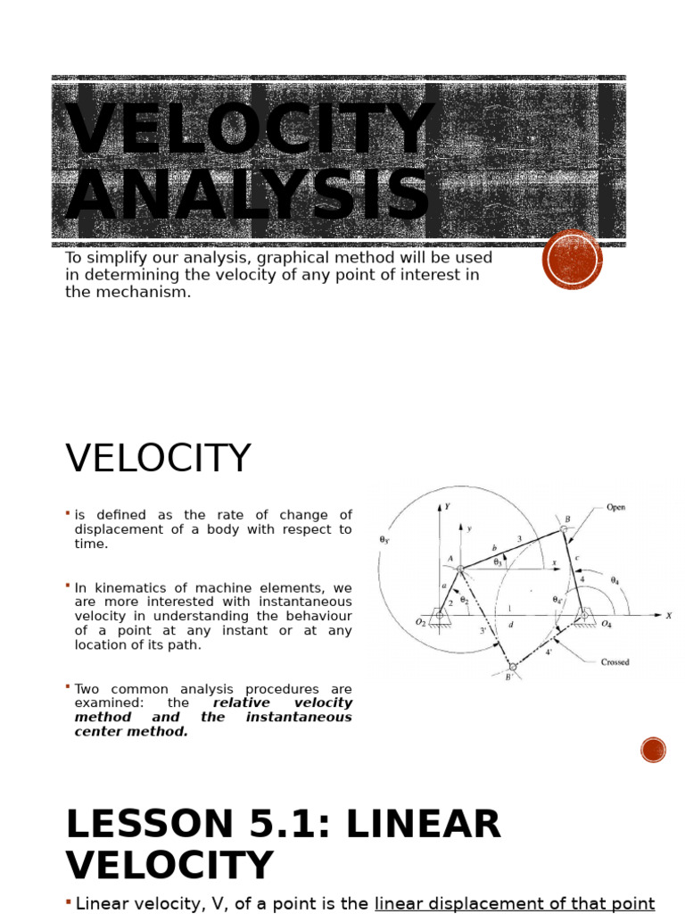 Velocity Analysis Lecture Pdf Velocity Kinematics