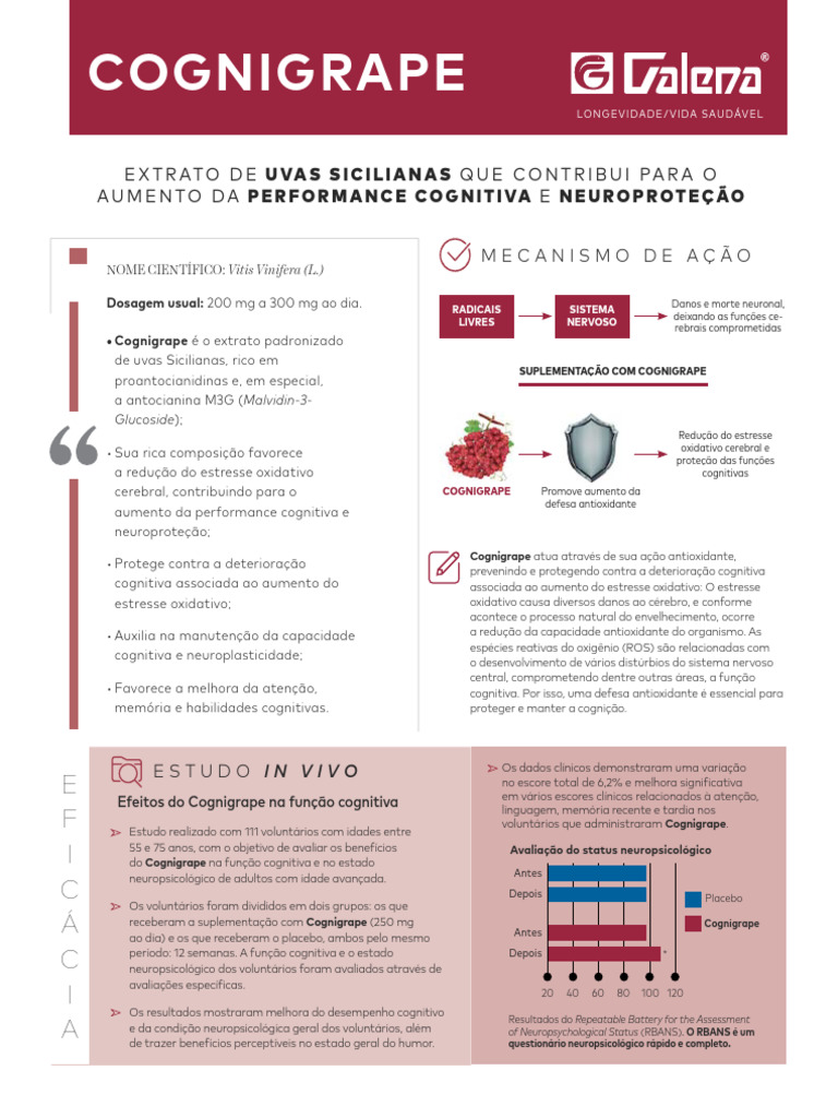 Lâmina Técnica - Cognigrape | PDF | Antioxidante | Estresse oxidativo