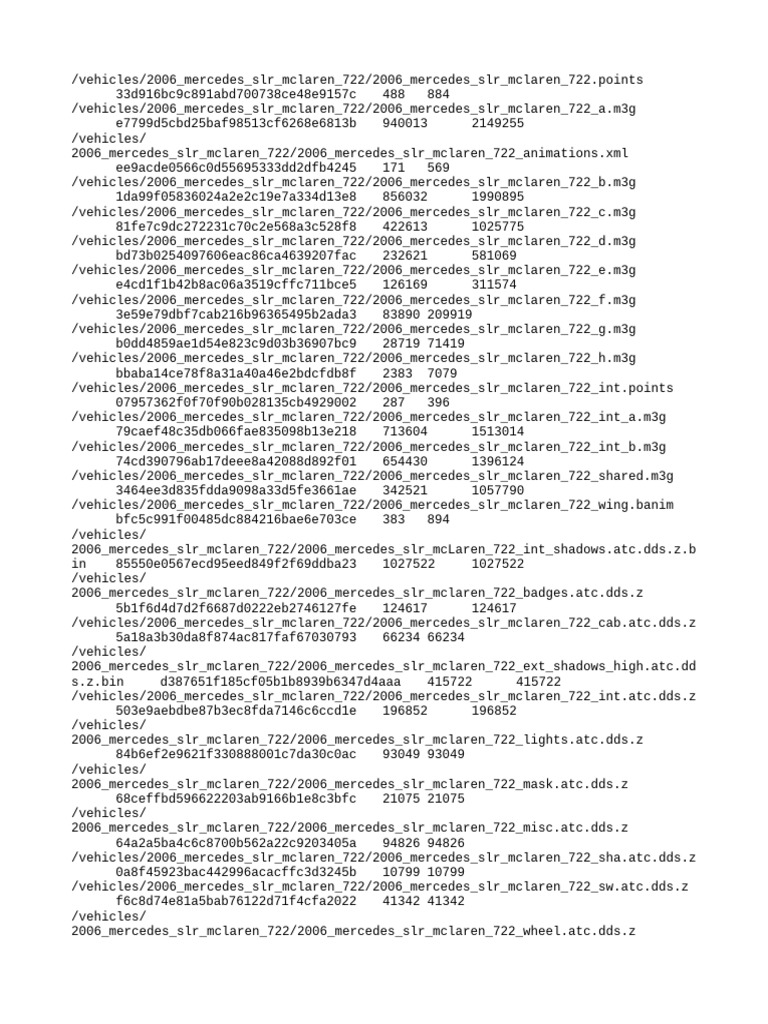 Asset List Vehicle 2006 Mercedes SLR Mclaren 722 | PDF | Doctoral Degrees