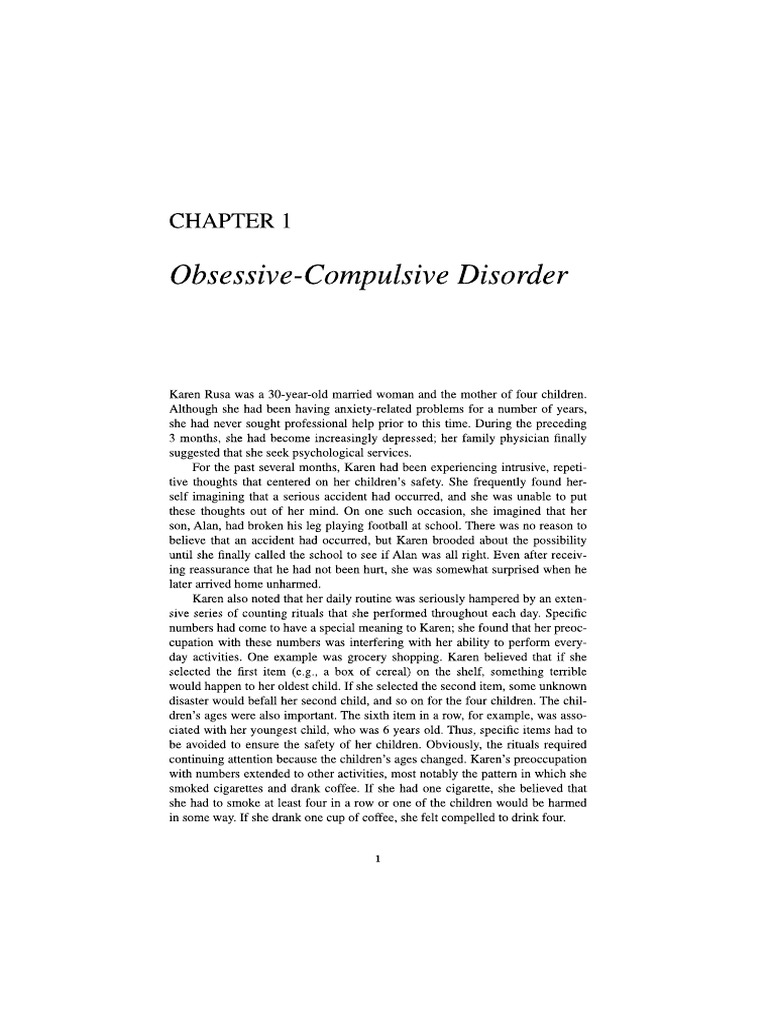 OCD - Case Study 6 | PDF