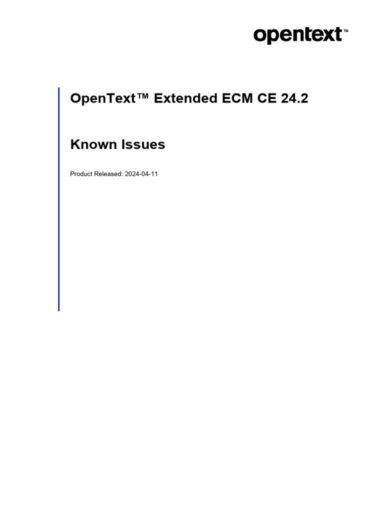 Extended ECM 24.2 Known Issues | PDF | Icon (Computing) | Records ...