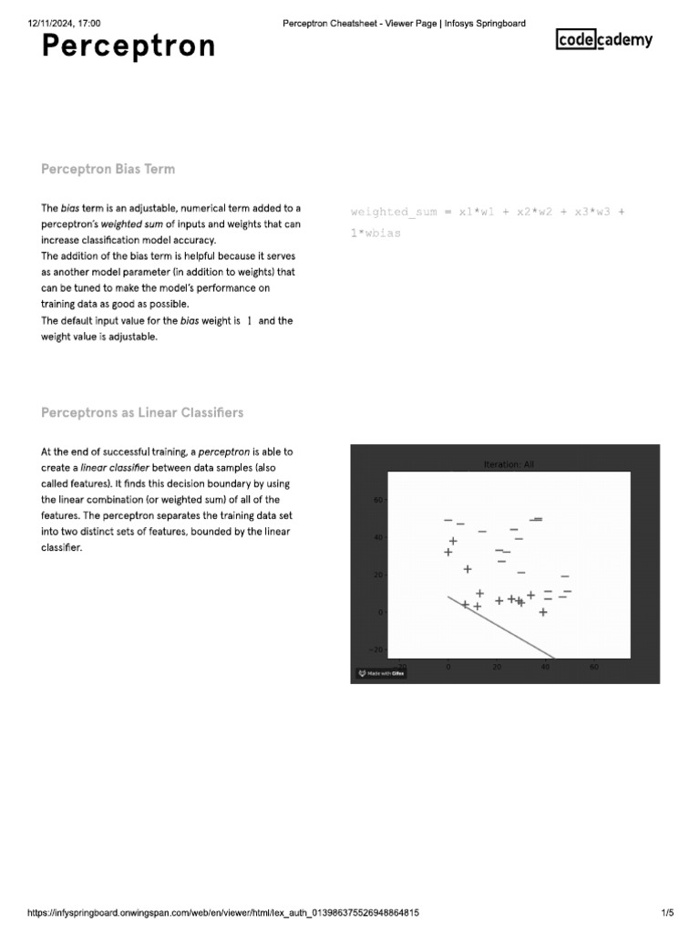 Perceptron | PDF