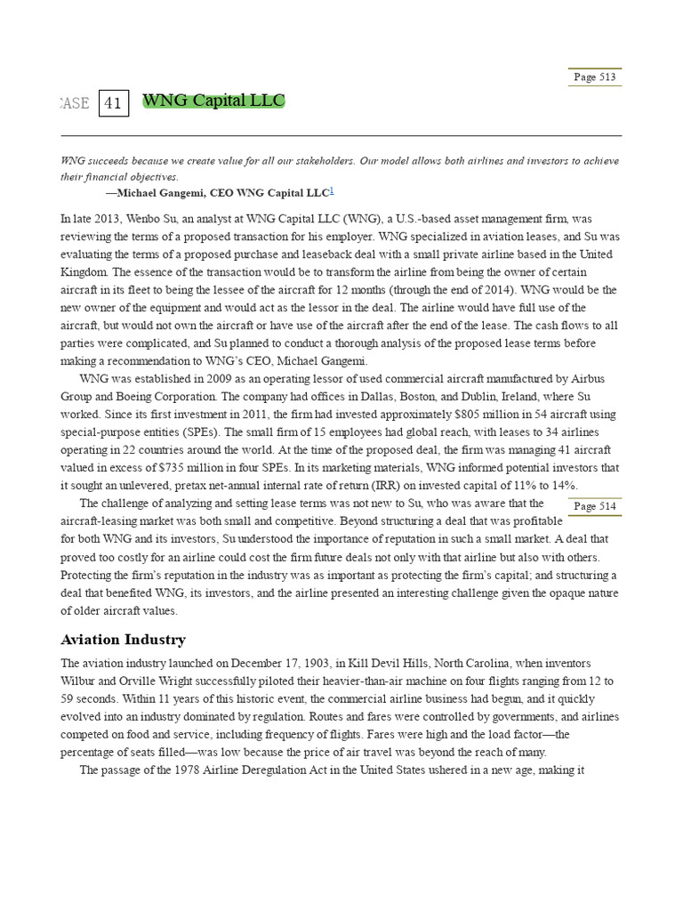 Aircraft Leasing Insights | PDF | Lease | Airlines