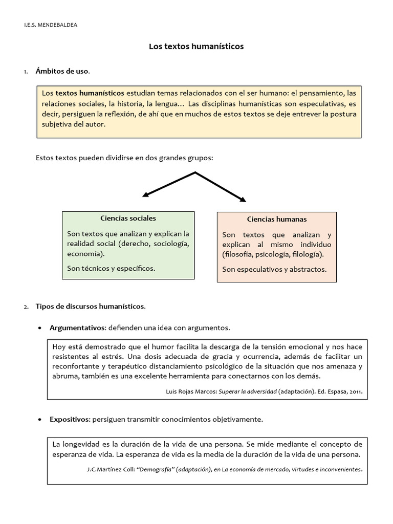 Los Textos Humanísticos | PDF | Ensayos | Educación en artes liberales