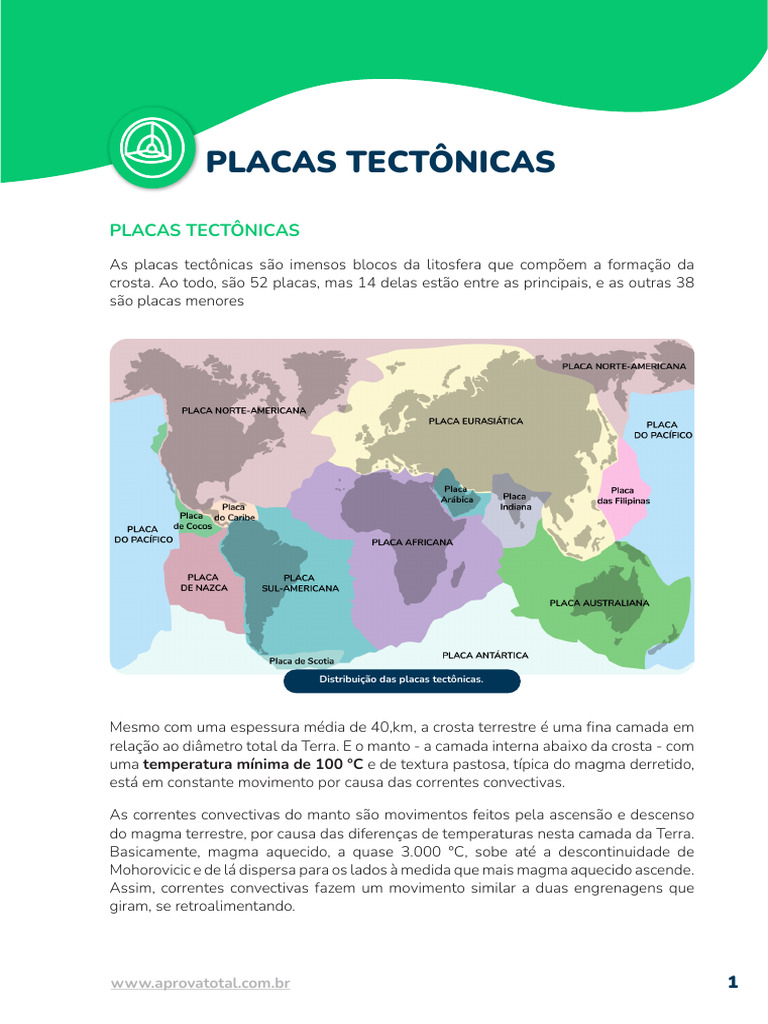 Entendendo as Placas Tectônicas | PDF | Continente | Terremotos