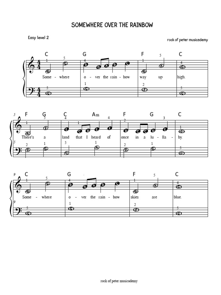 Somewhere Over The Rainbow - Level 2 | PDF | Rainbow