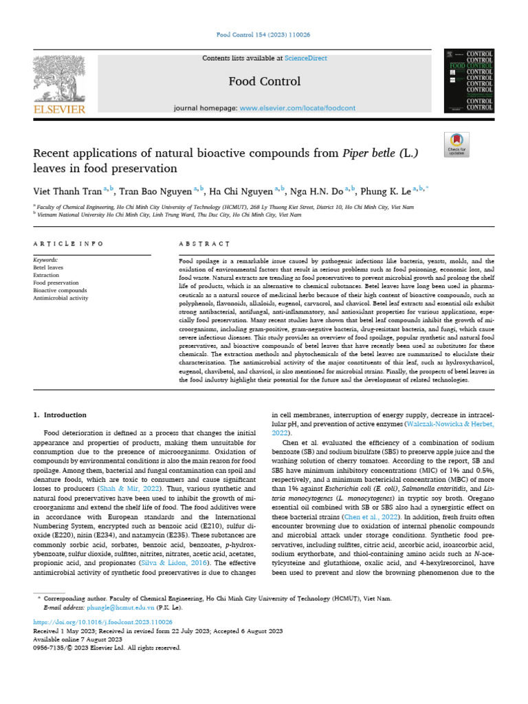 Tugas 3-Recent Applications of Natural Bioactive Compounds From Piper ... Tugas 3-Recent Applications of Natural Bioactive Compounds From Piper ...