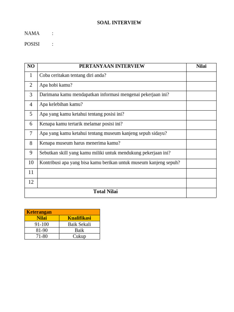 Soal Interview | PDF