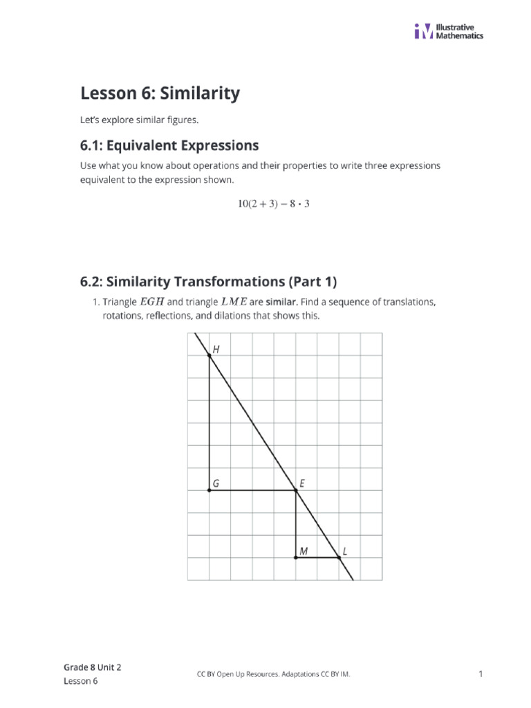 Understanding Similar Figures and Transformations | PDF | Geometry ...