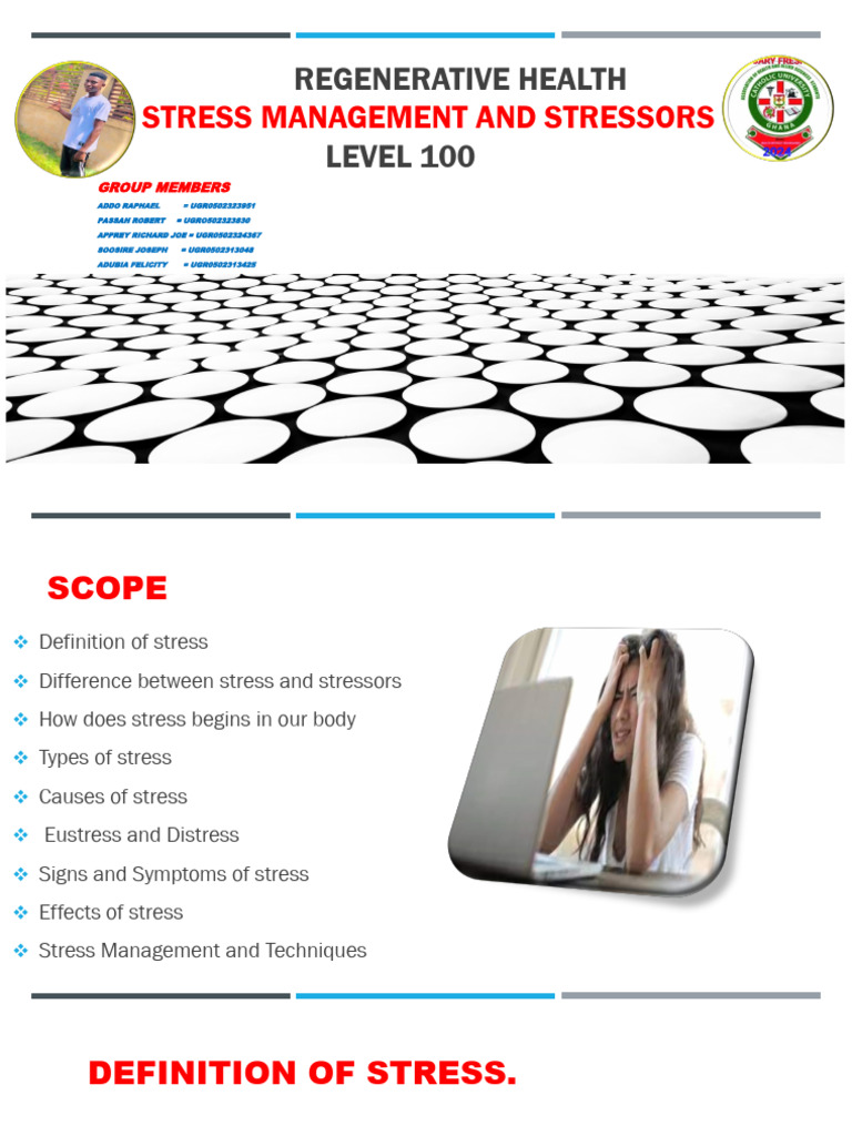Stress Management and Stressors. Group-2 Project | PDF | Stress (Biology) | Stress Management