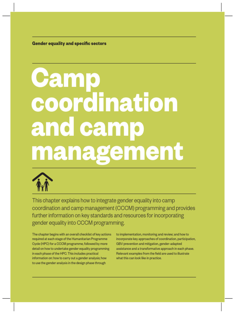 Camp Coordination and Camp Management | PDF | Needs Assessment | Gender