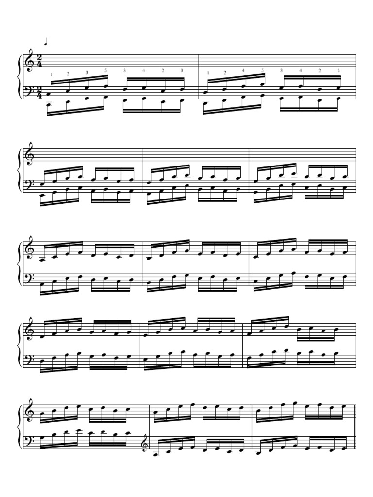 Hanon Exercise No. 08 | PDF