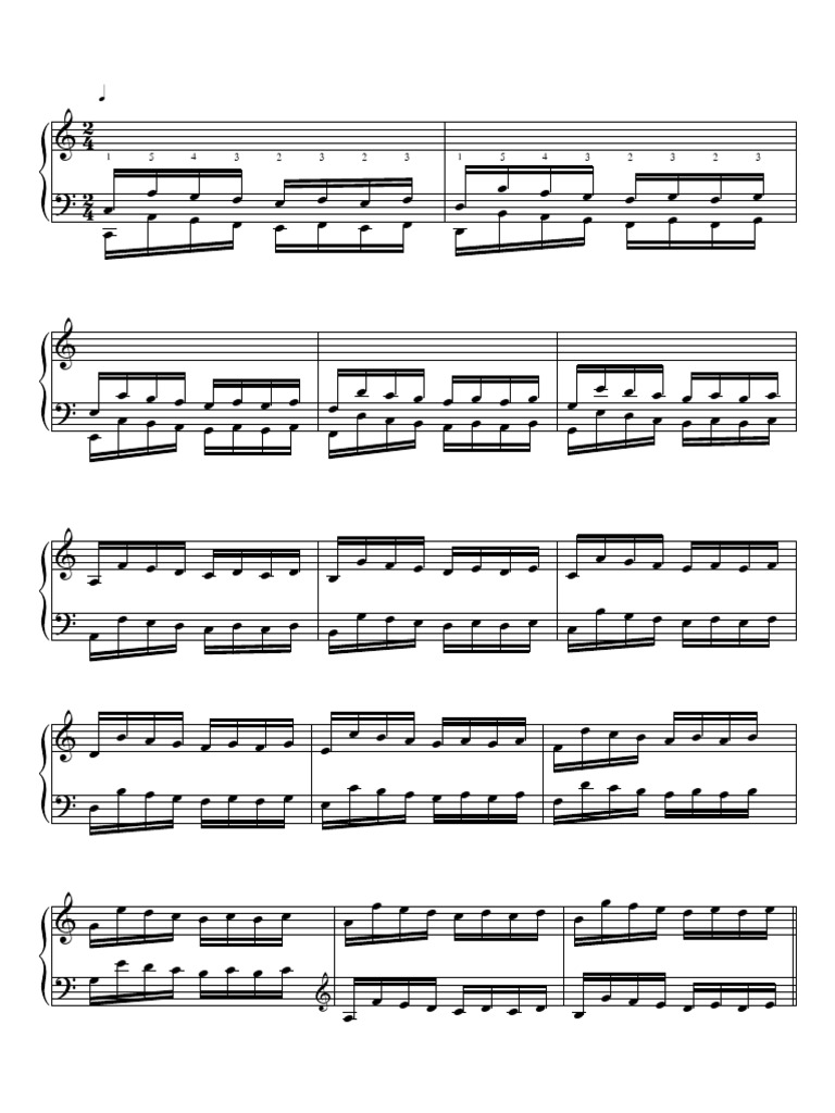 Hanon Exercise No. 10 | PDF