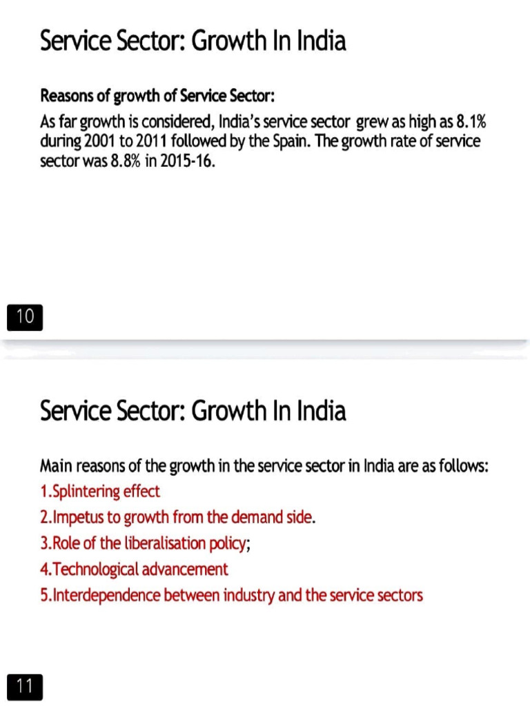 Service Sector-Growth in India | PDF