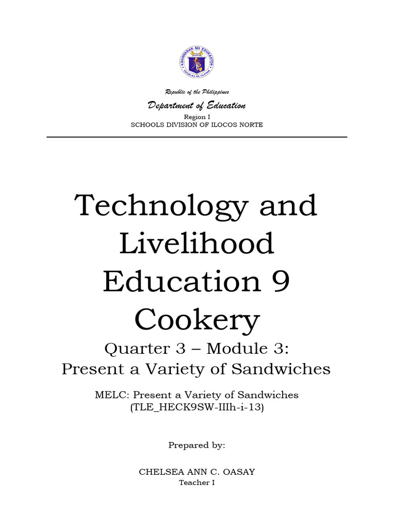 TLE Cookery G9 Module3 Quarter3 Edited and Formatted. WADZ EDIT 1 | PDF ...
