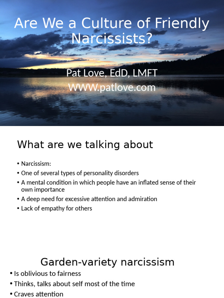 Narcissism Handout PP 1 | PDF | Narcissism | Self Esteem