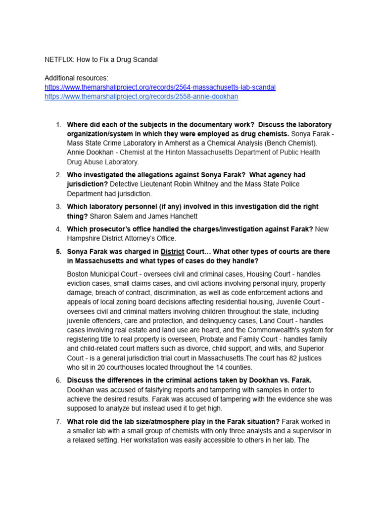 Netflix Documentary Discussion Questions | PDF | Jurisdiction ...