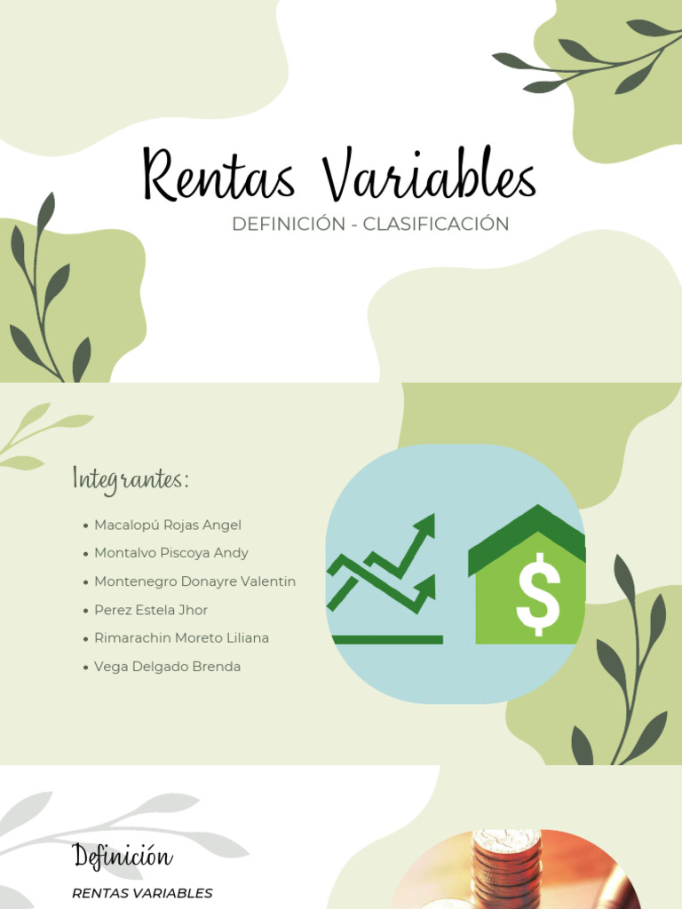 Clasificación y Cálculo de Rentas Variables | PDF | Finanzas y dinero