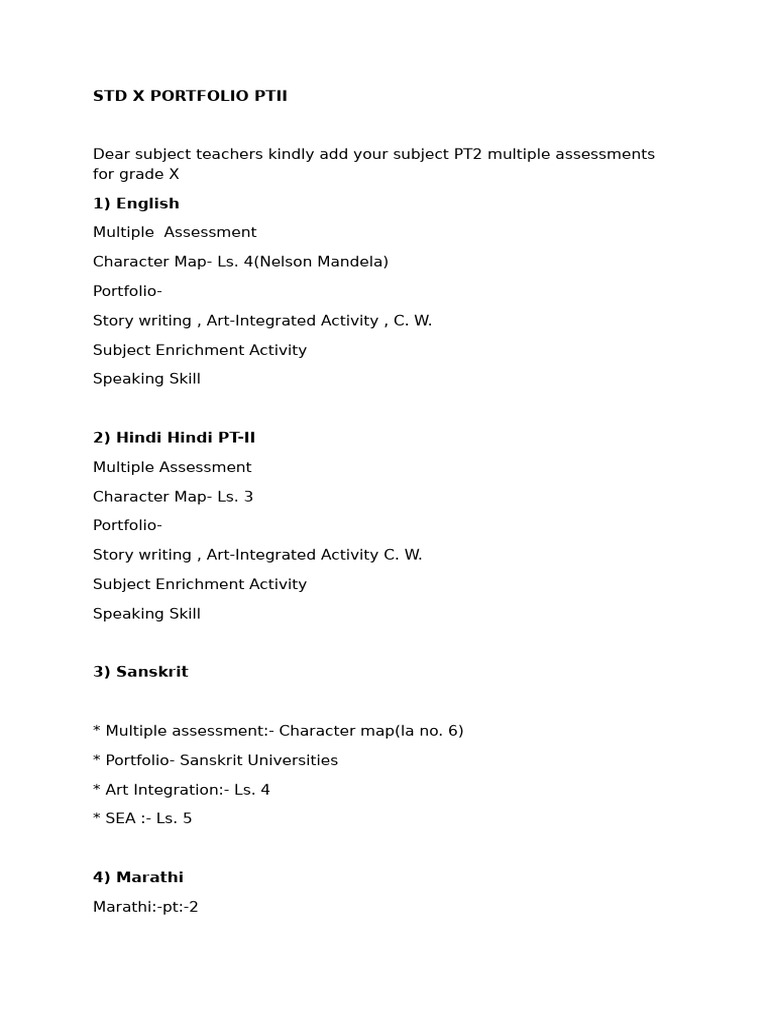 std x portfolio PT2 | PDF