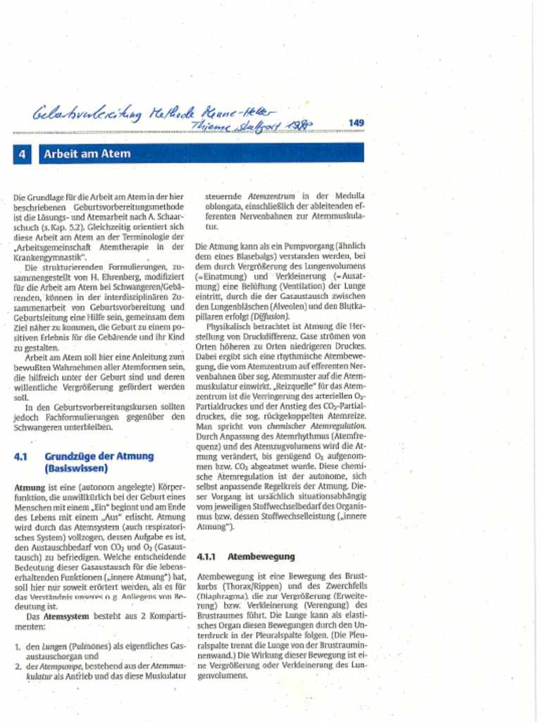 Geburtsvorbereitung Methode Menne-Heller | PDF