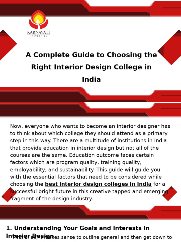 A Complete Guide To Choosing The Right Interior Design College in India ...