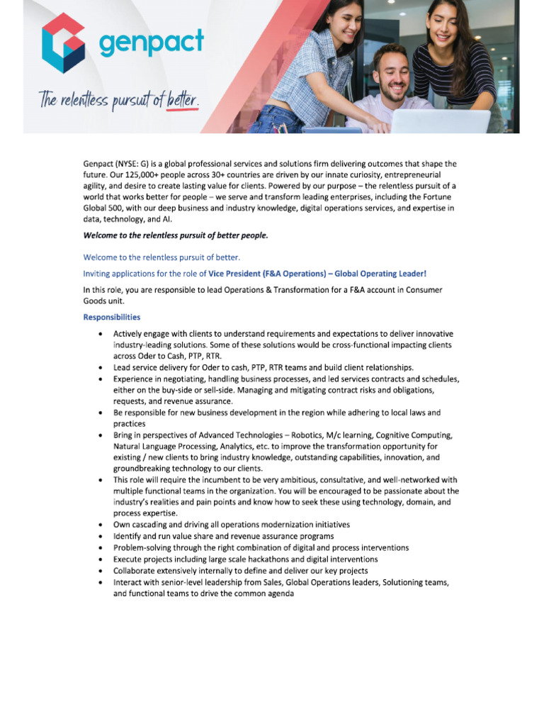 Genpact 1 | PDF