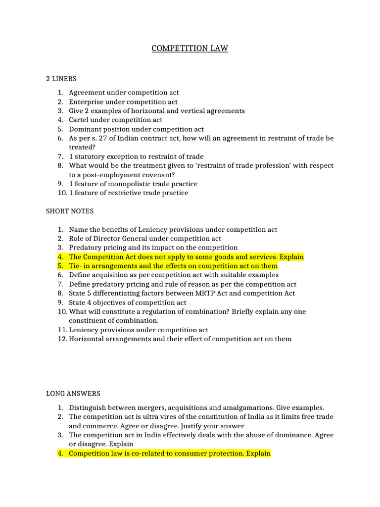 Overview of Competition Law Concepts | PDF | Competition Law | Cartel
