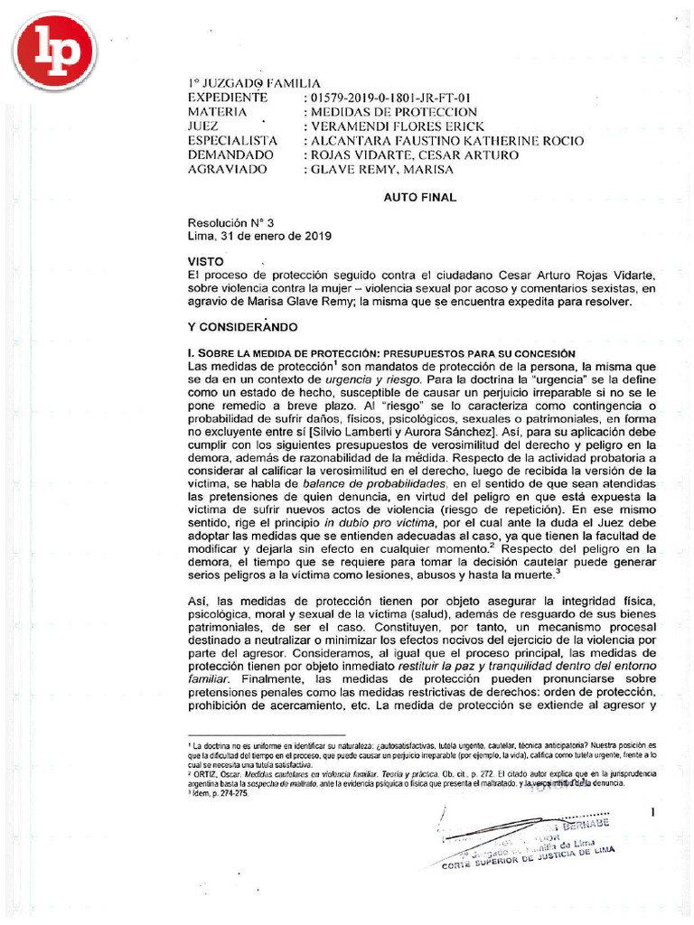 S06 - s1 ESPACIO PRACTICO Resolución Contra Periodista Caso Marissa Glave | PDF