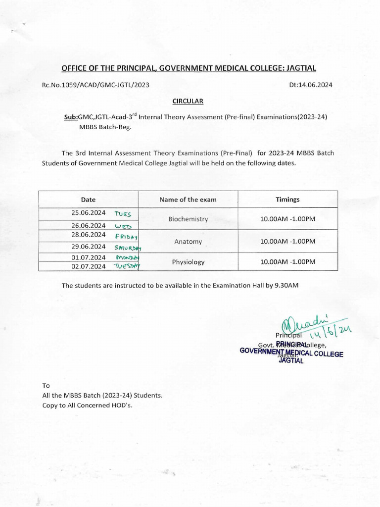 Circular 3rd IA | PDF