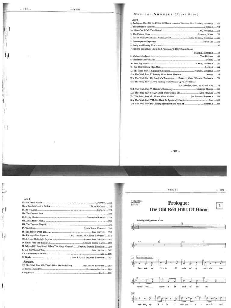 Vocal Score - Parade | PDF