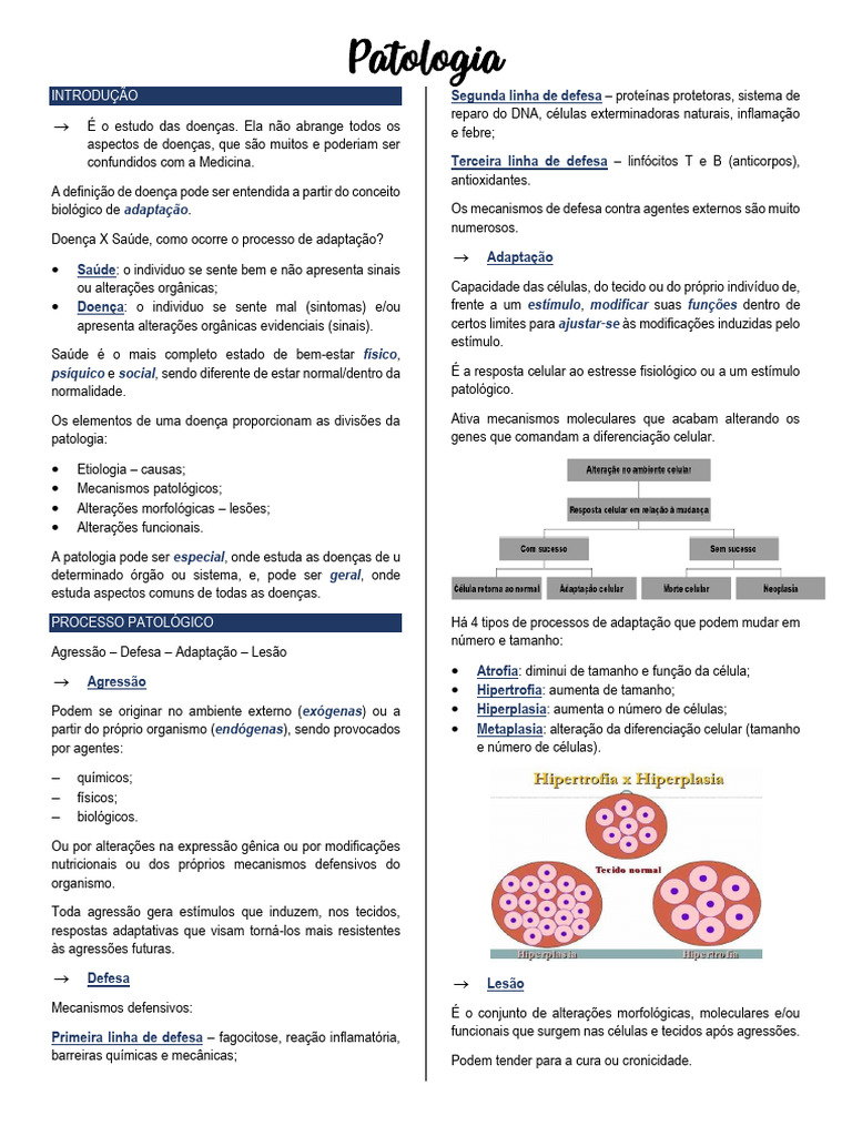 Patologia Resumo | PDF | Patologia | Apoptose