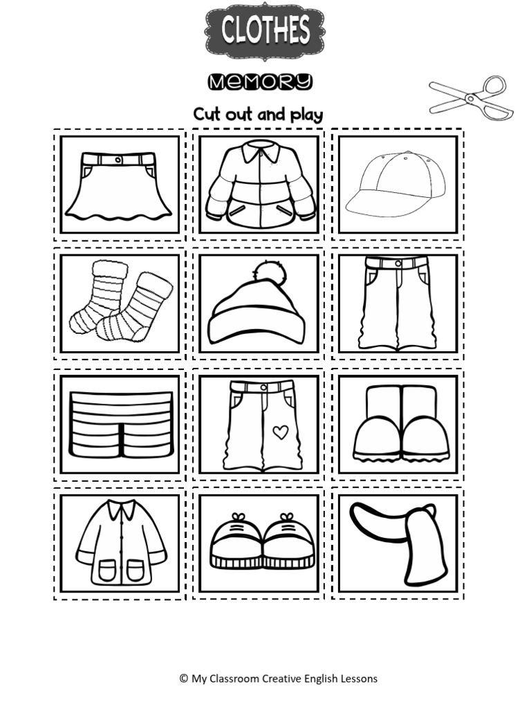 Clothes Memory Game | PDF
