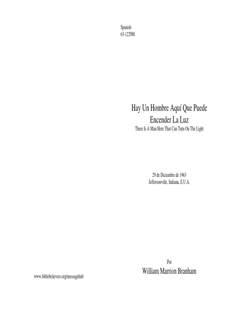 63 1229M Hay Un Hombre Aqui Que Puede Encender La Luz | PDF | Cristo (título) | Jesús